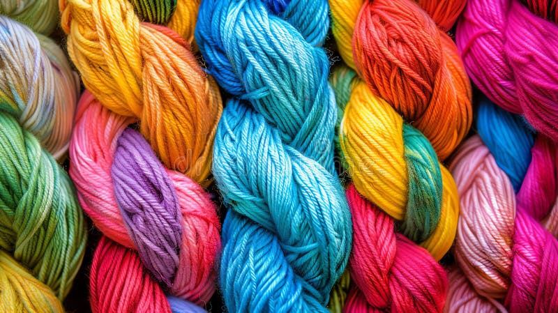 Colorful Wool Yarn Texture for Knitting Crafts Stock Photo - Image of ...