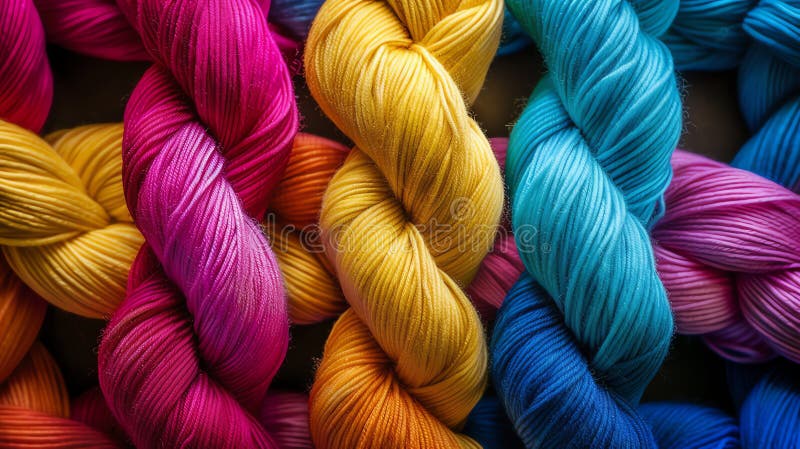 Colorful Wool Yarn Texture for Knitting Crafts Stock Photo - Image of ...
