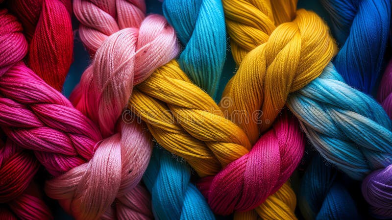 Colorful Wool Yarn Texture for Knitting Crafts Stock Photo - Image of ...