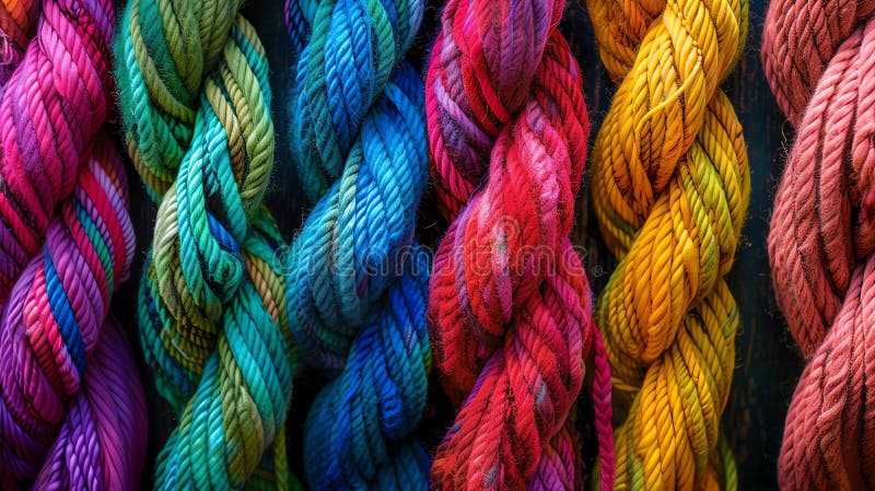 Colorful Wool Yarn Texture for Knitting Crafts Stock Image - Image of ...