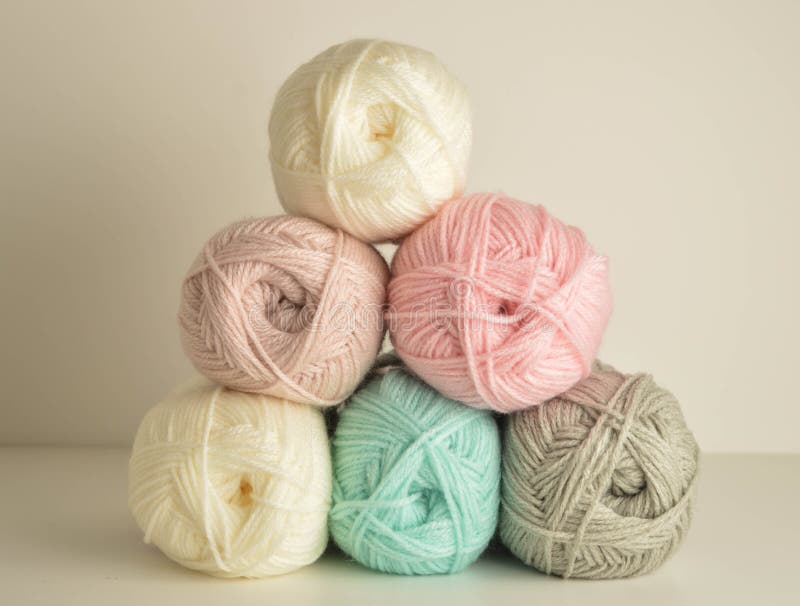 Colorful Woolen Balls for Handicrafts Close Up Stock Image - Image of ...