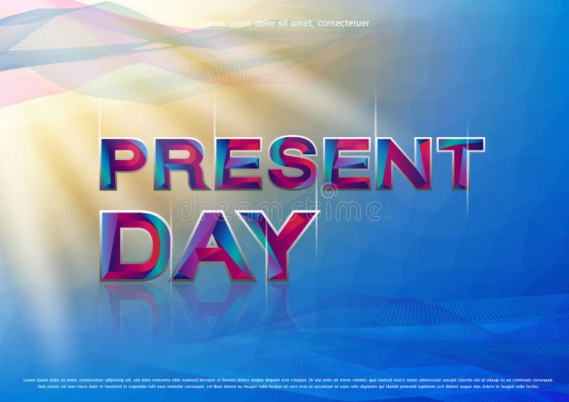 The Colorful Word Wish You Were Herel Stock Illustration - Illustration ...