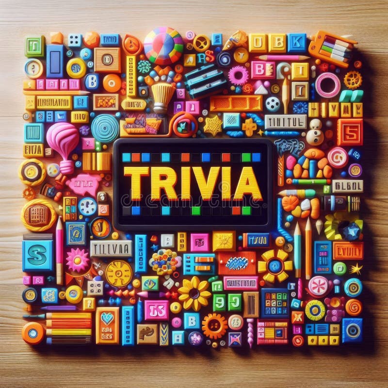 Colorful Word Trivia on Wooden Table, Bright and Engaging Display Stock ...
