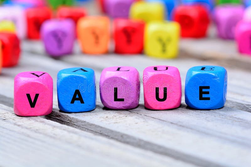 Value, Colorful words stock image. Image of commercial - 17406075