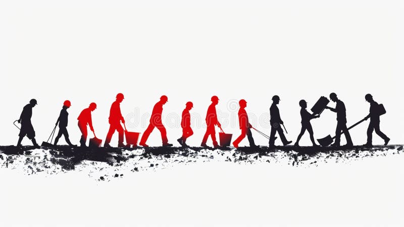 Colorful Workers Silhouettes, Labor Day and the Importance of Workers ...