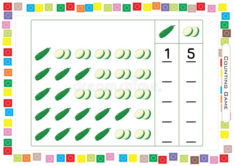 Simple Counting Worksheets for Toddlers & Preschoolers Stock ...