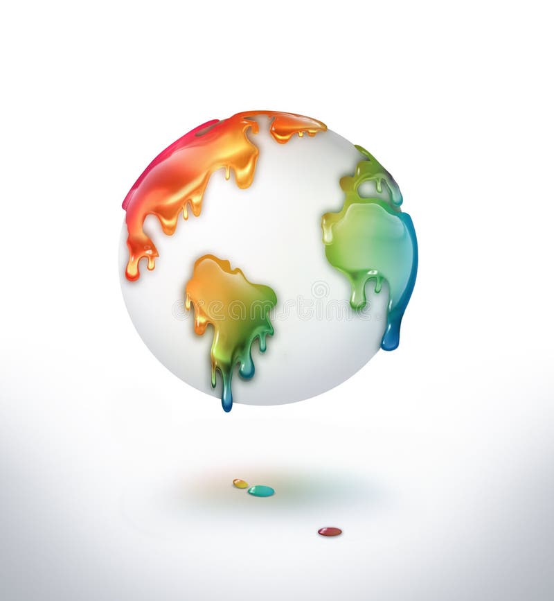 Colorful world stock illustration. Illustration of orange - 19803402