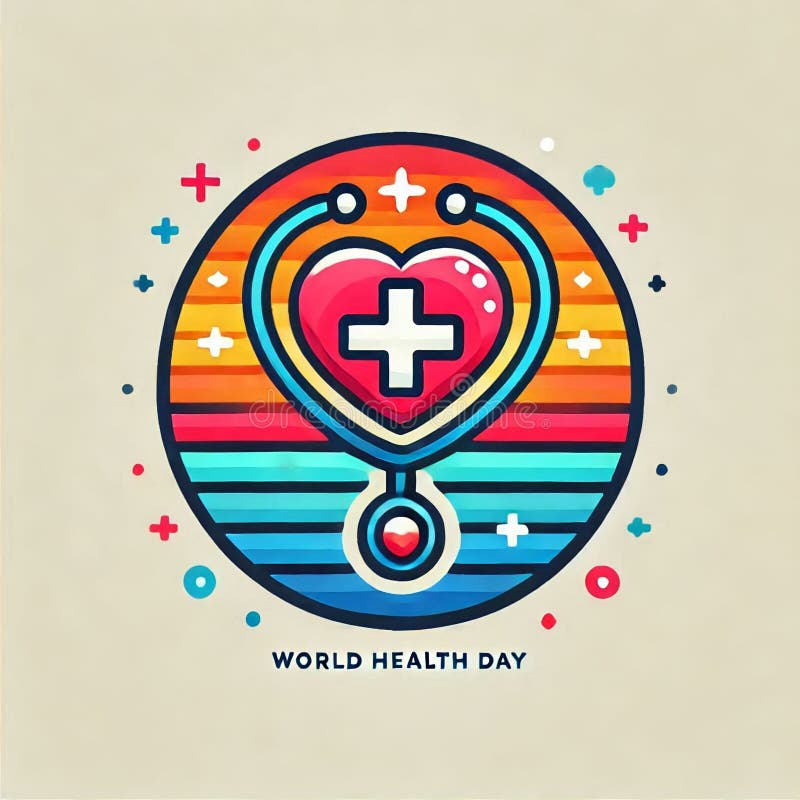 Colorful World Health Day Design Stock Illustration - Illustration of ...