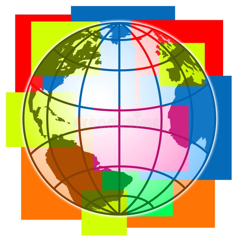 Colorful World Illustration Stock Illustration - Illustration of globe ...