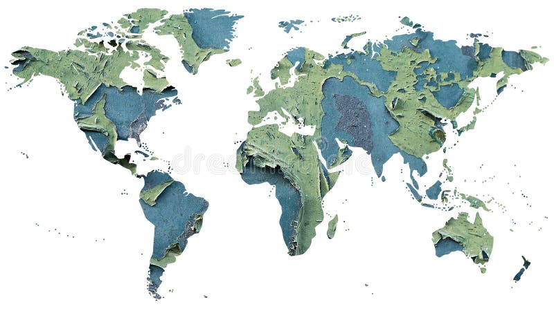 Colorful world map stock illustration. Illustration of overlay - 97682274