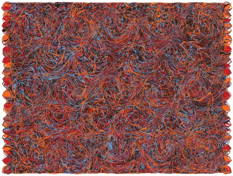 Colorful Woven Carpet with Grunge Striped Wavy Pattern Stock Vector ...