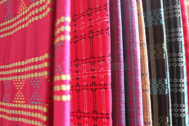 Colorful Woven Fabric Typical of the Baduy Tribe Stock Photo - Image of ...