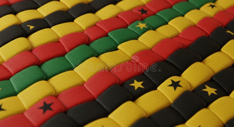 Colorful Woven Pattern Featuring the Flag Colors of Cameroon Stock ...