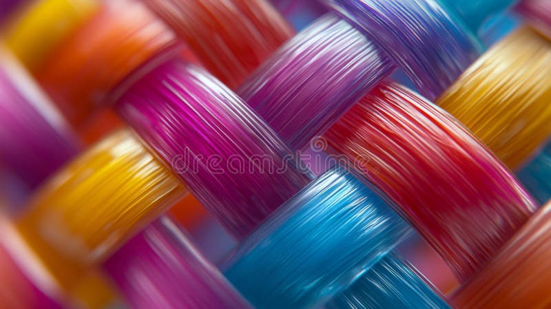 Colorful Woven Plastic Threads Abstract Design Stock Illustration ...