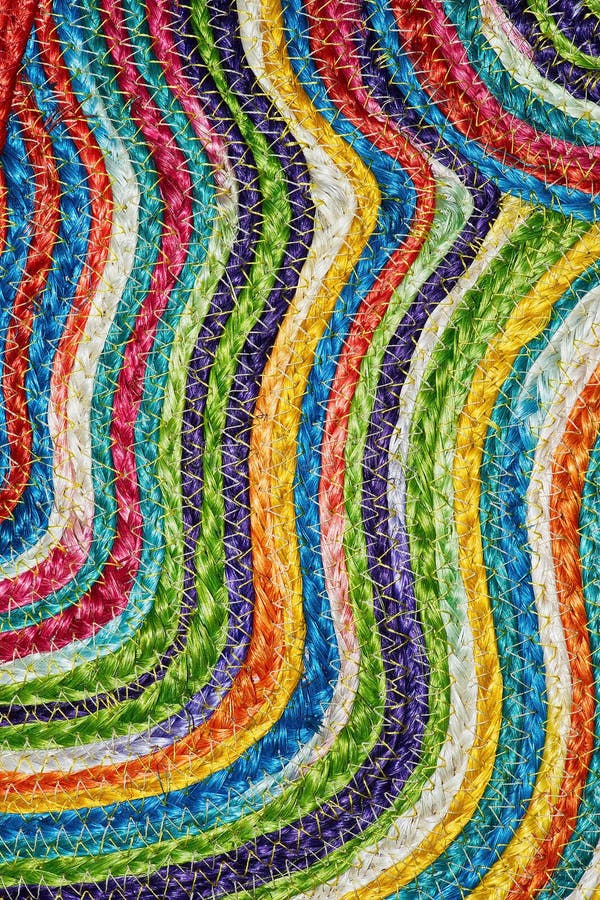 Colorful Woven Sisal Wool Rug Taxtures & Background Stock Image - Image ...