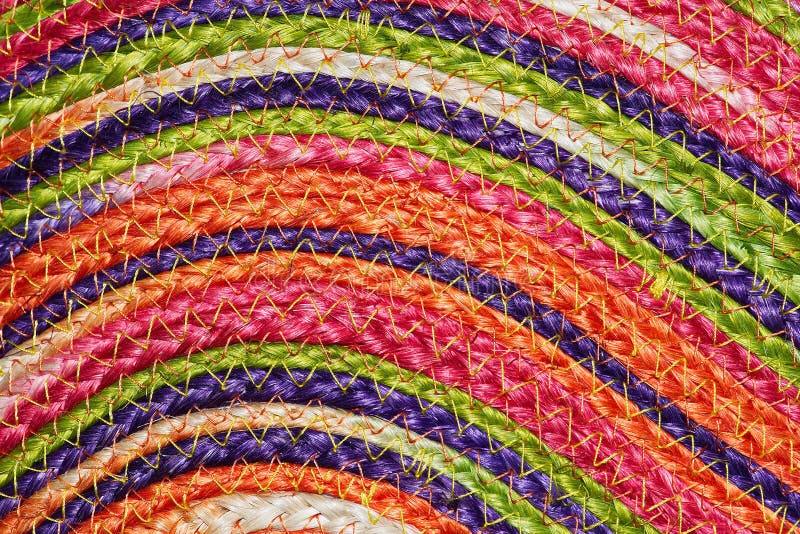 Colorful Woven Sisal Wool Rug Taxtures & Background Stock Image - Image ...