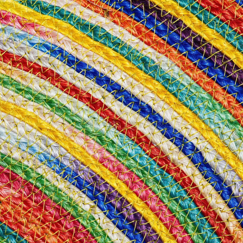 Colorful Woven Sisal Wool Rug Taxtures & Background Stock Photo - Image ...