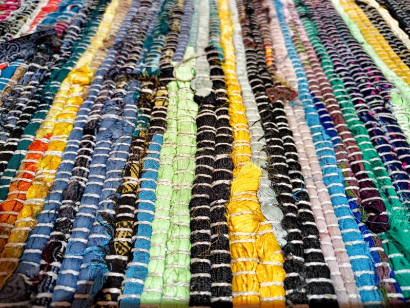 Colorful Woven Textile with Intricate Pattern and Textured Background ...