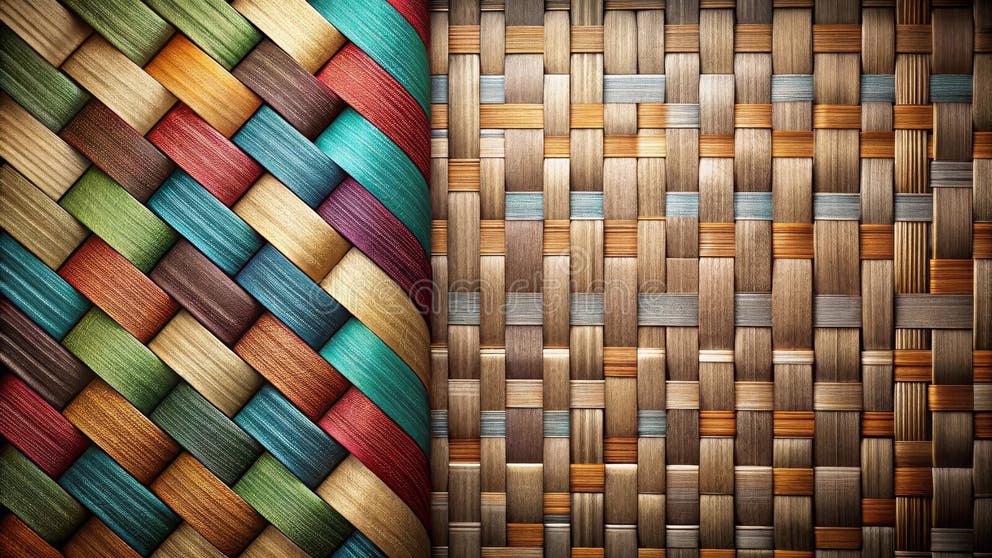 Colorful Woven Textures a Striking Contrast of Patterns and Hues ...