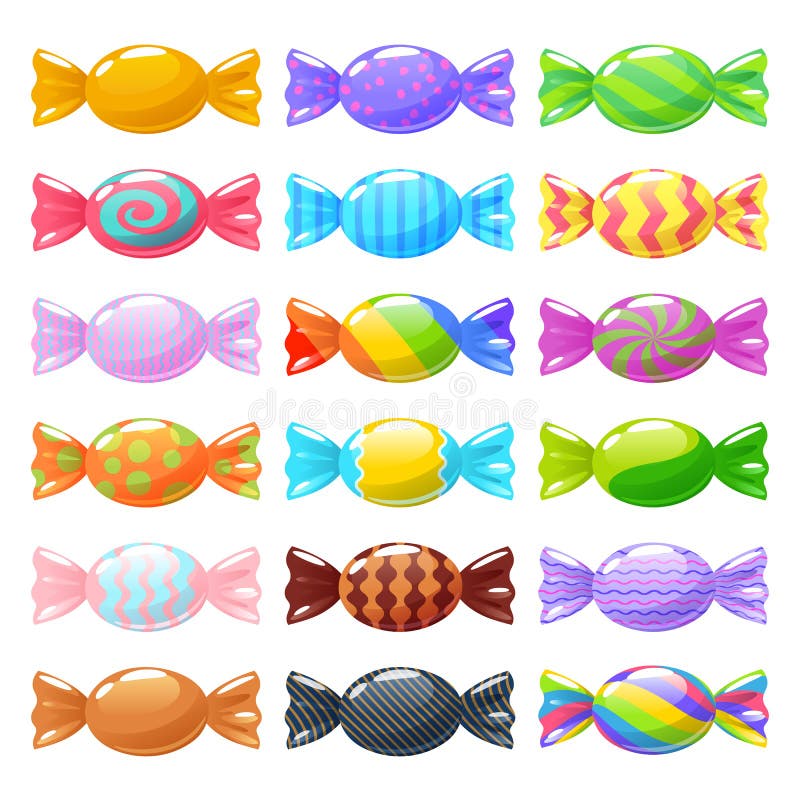 Wrapped Candies Pattern Stock Illustrations – 272 Wrapped Candies ...