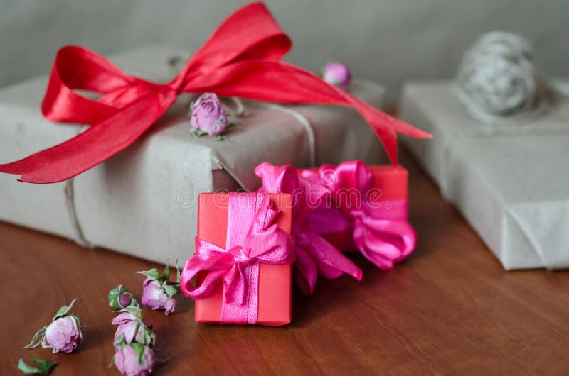 Colorful Wrapped Gift Boxes Stock Image - Image of paper, collection ...