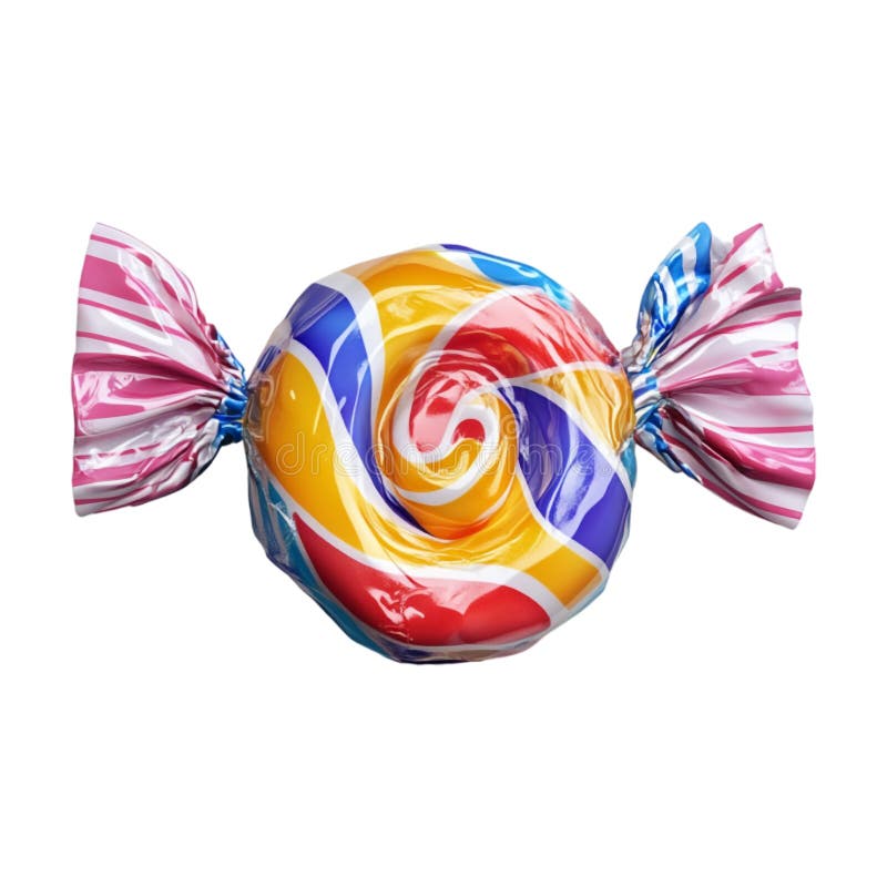Colorful Wrapper of Toffee on Transparent Background - Ai Generated ...