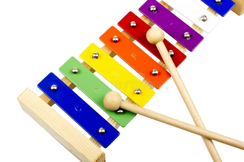 Colorful Xylophone Isolated on White Stock Photo - Image of orange ...