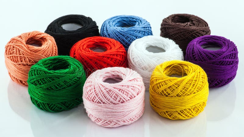 Colorful yarn stock photo. Image of skein, cotton, close - 51942040