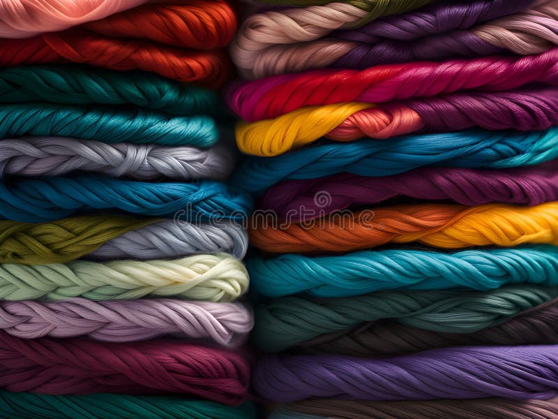 Colorful Yarn in Different Colors Stock Illustration - Illustration of ...