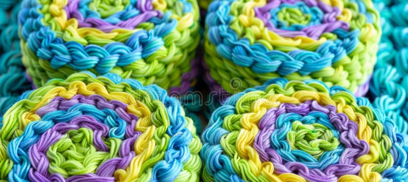 Colorful Yarn Rolls Forming a Vibrant Backdrop Perfect for Diverse ...