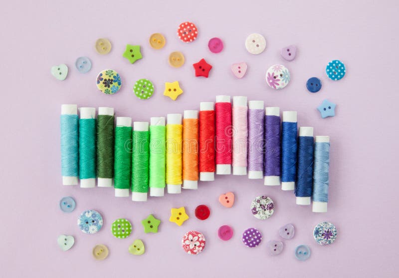 Colorful yarn for sewing stock photo. Image of purple - 83900816