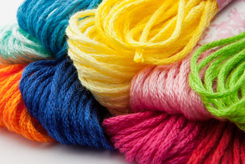 Colorful Yarns Converging To A Point Stock Photo - Image of ...