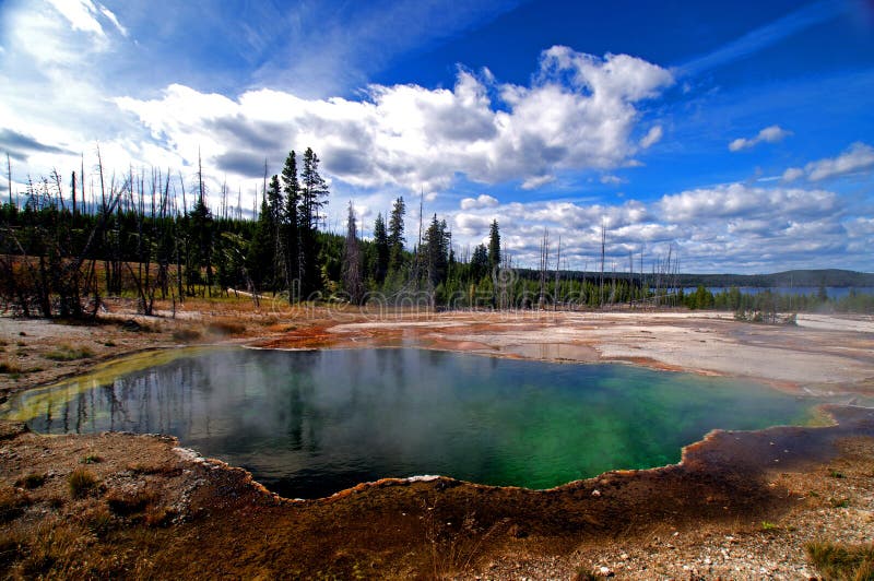 Colorful Yellowstone Spring Stock Photo - Image of nature, clear: 5698668