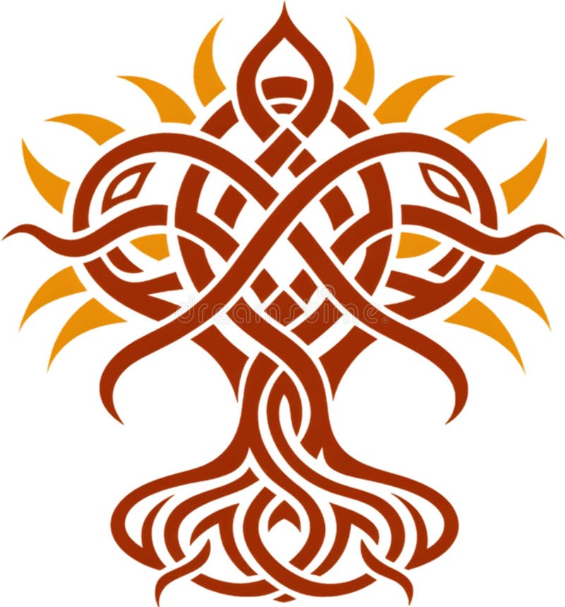 Vibrant Yggdrasil, Mythical Tree of Life Clipart. Stock Illustration ... Vibrant Yggdrasil, Mythical Tree of Life Clipart. Stock Illustration ...