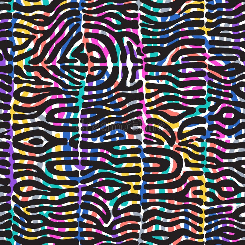 Colorful zebra print stock vector. Illustration of skin - 275579204