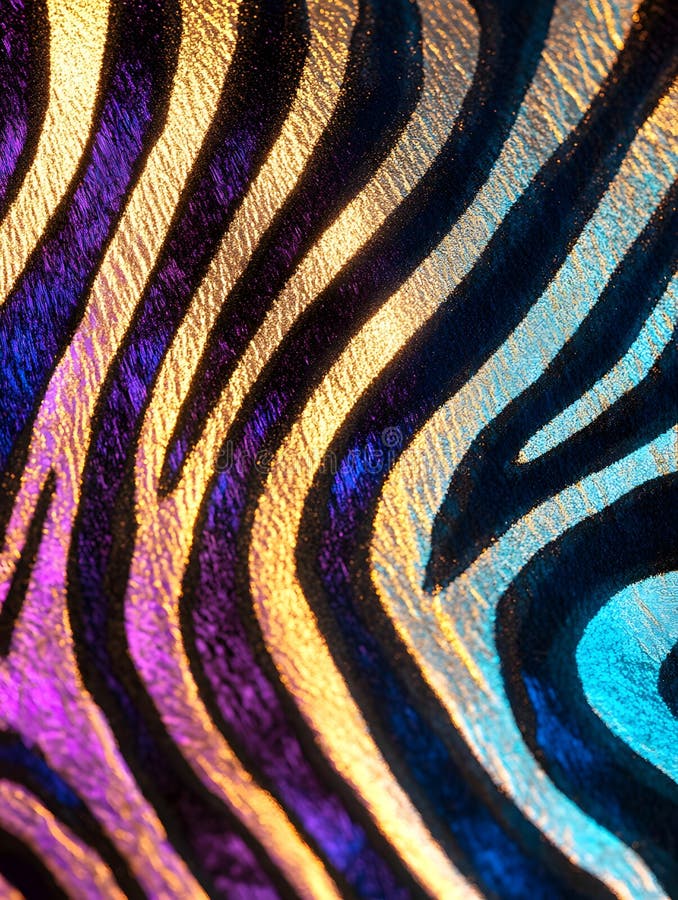Colorful Zebra Print Patterns with Shimmering Effects in Vibrant Hues ...