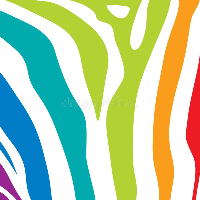 Colorful zebra striped. stock vector. Illustration of card - 78653481