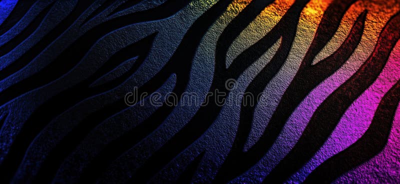 Colorful Zebra Stripes Pattern, Vibrant Hues, Textured Surface ...