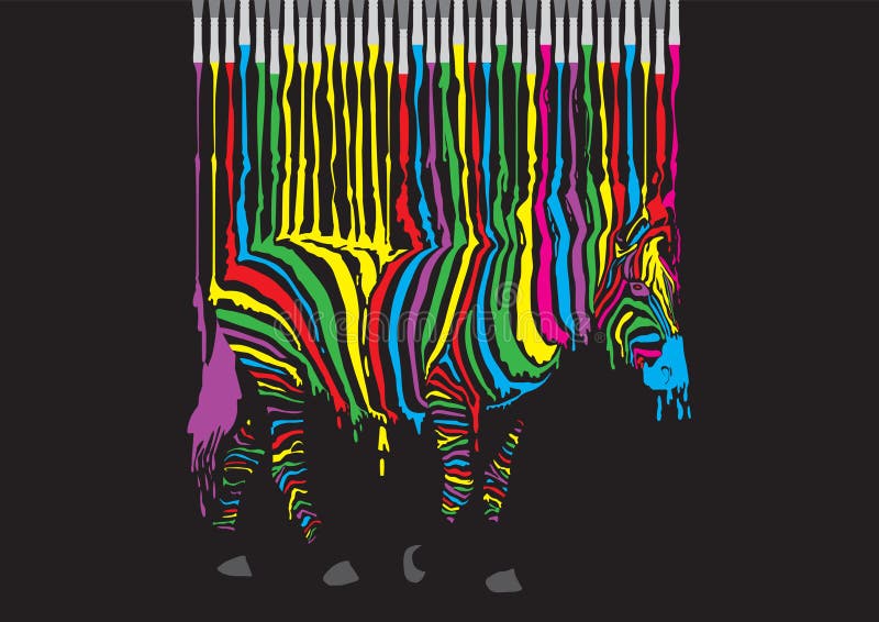 Colorful Zebra. Vector Illustration Decorative Design Stock Vector ...