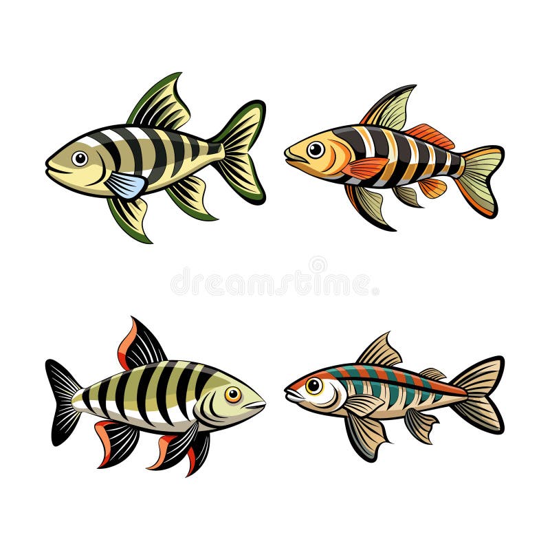 Colorful Zebrafish Realistic Design Stock Vector - Illustration of ...