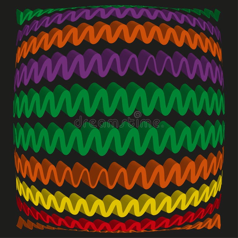 Colorful Zigzag Waves. Rainbow Chevron Pattern. Vibrant Geometric ...