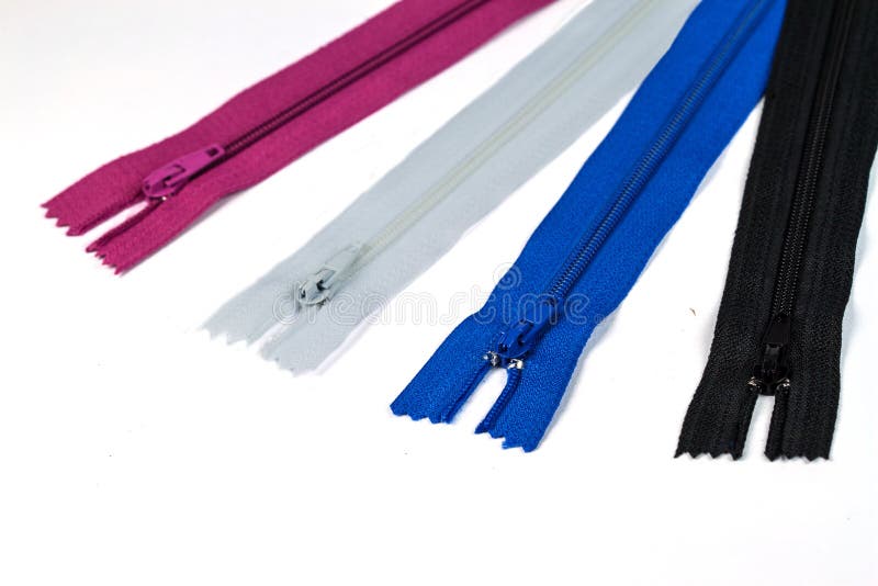 Colorful zipper collection stock photo. Image of isolated - 56334648
