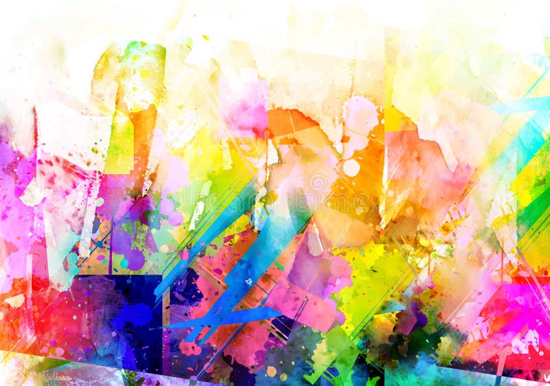 Colorfull Art in Abstract Magic Splashes Background Stock Illustration ...