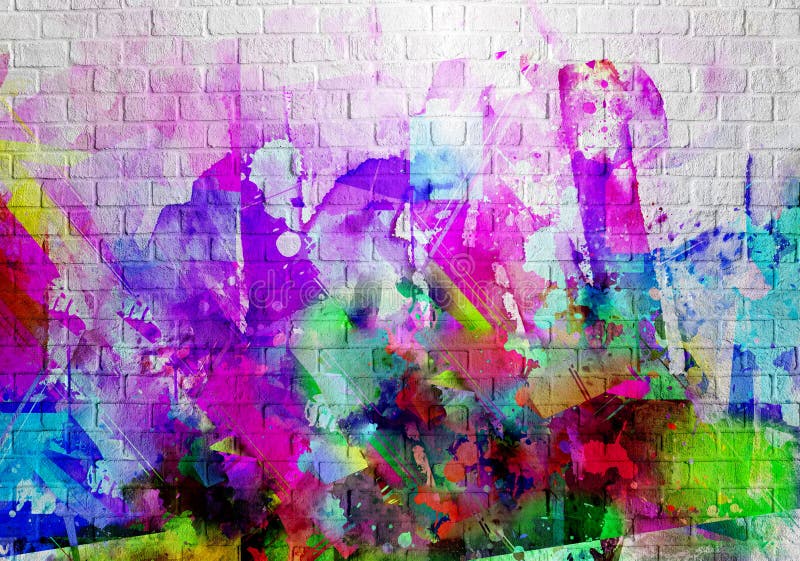 Colorfull Art in Abstract Magic Splashes Background Stock Illustration ...