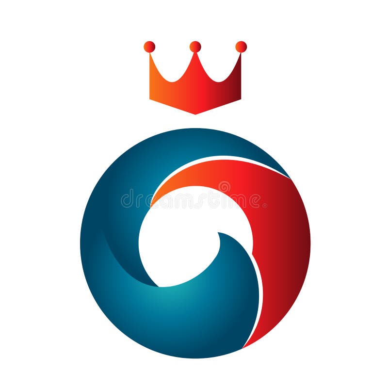 Colorfull Circle with Crown Logo Template Stock Vector - Illustration ...