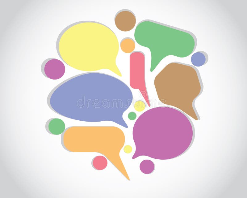 Colorfull Conversation Chat Stock Vector - Illustration of line ...