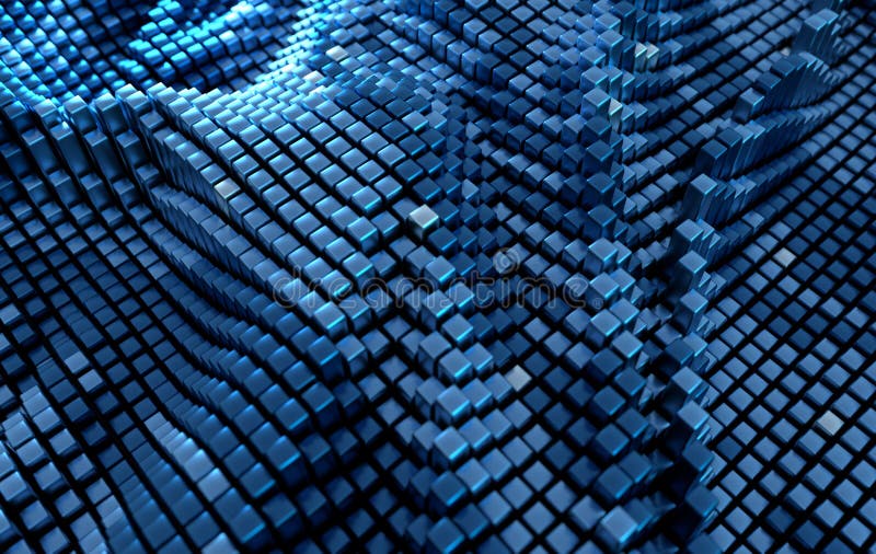 Colorfull Dynamic Abstract Twisted Shape. 3d Render Vawe, Spiral ...