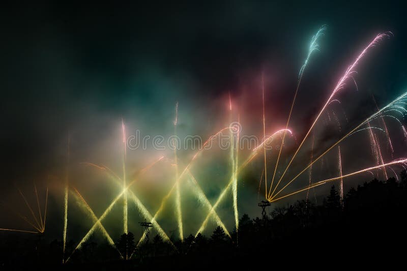 Colorfull fireworks stock image. Image of festival, glowing - 83450891