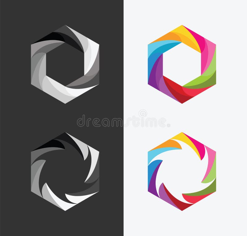 Colorfull Hexagonal Logo Icon Stock Vector - Illustration of hexagonal ...
