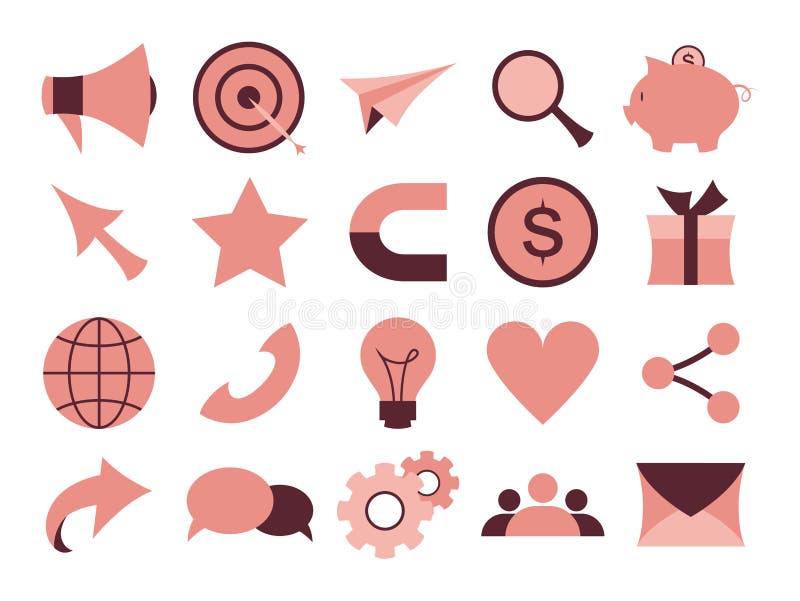 Colorfull Icons for Referral Program Set. Icons for Business Situations ... Colorfull Icons for Referral Program Set. Icons for Business Situations ...